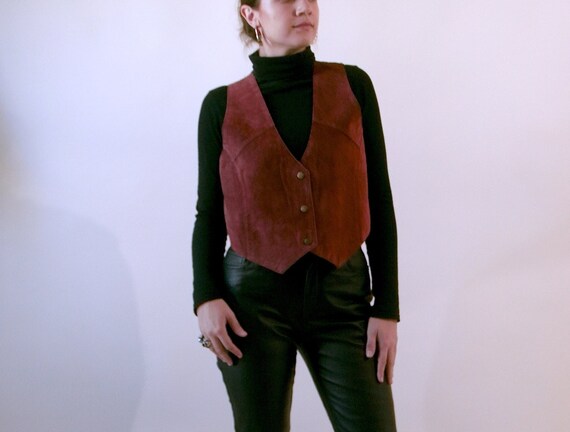 Dusty Rose Suede Vest - Gem