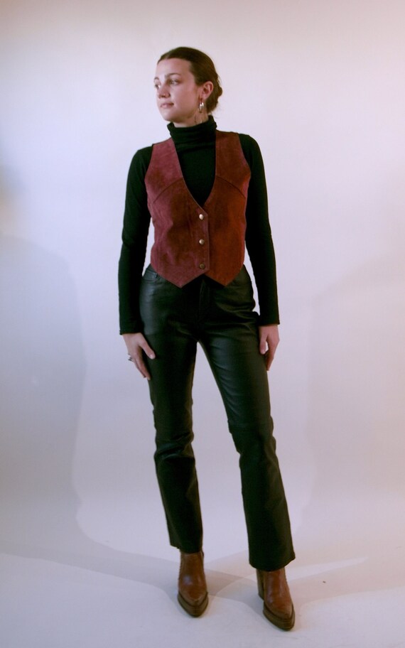 Dusty Rose Suede Vest - Gem