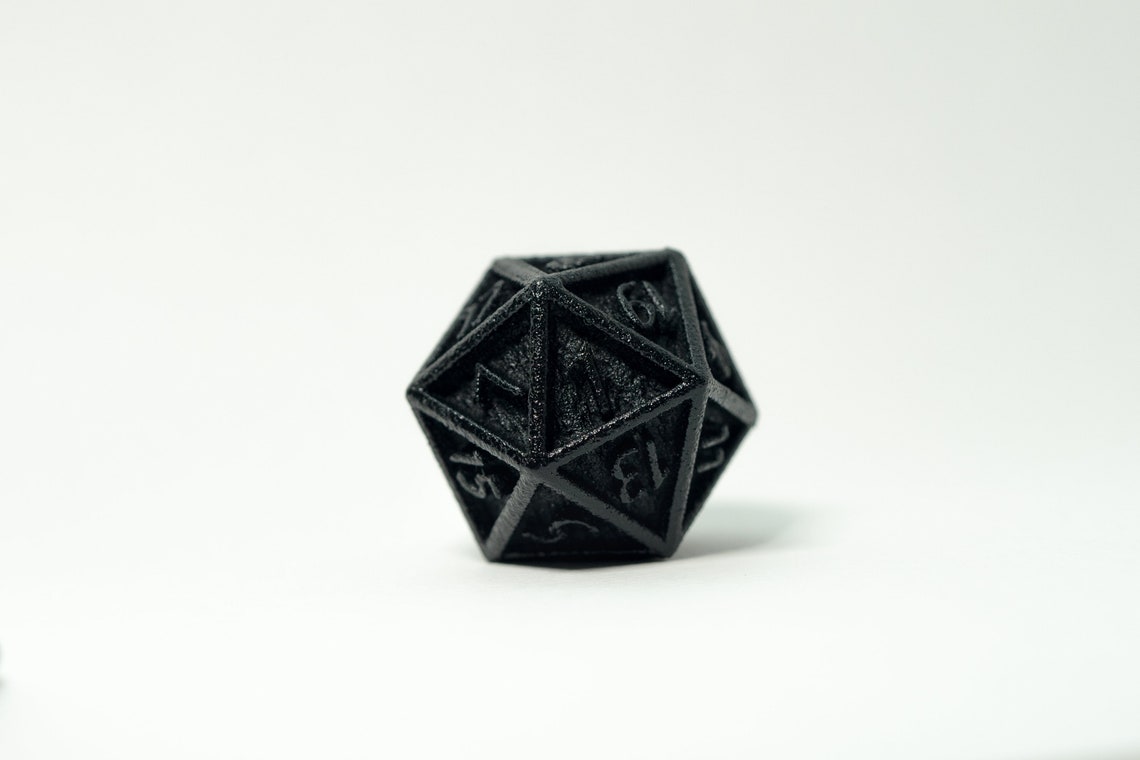The Oni 鬼 D20 the Demon D20 D&D Dice vulcanic Stone - Etsy