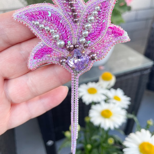 Purple Brooch - Etsy
