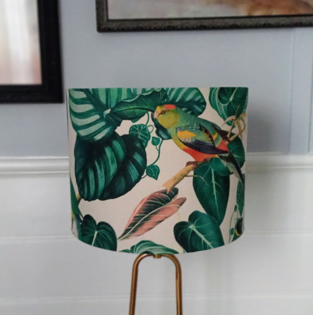 Lamp Shade - Tropical Birds - Etsy
