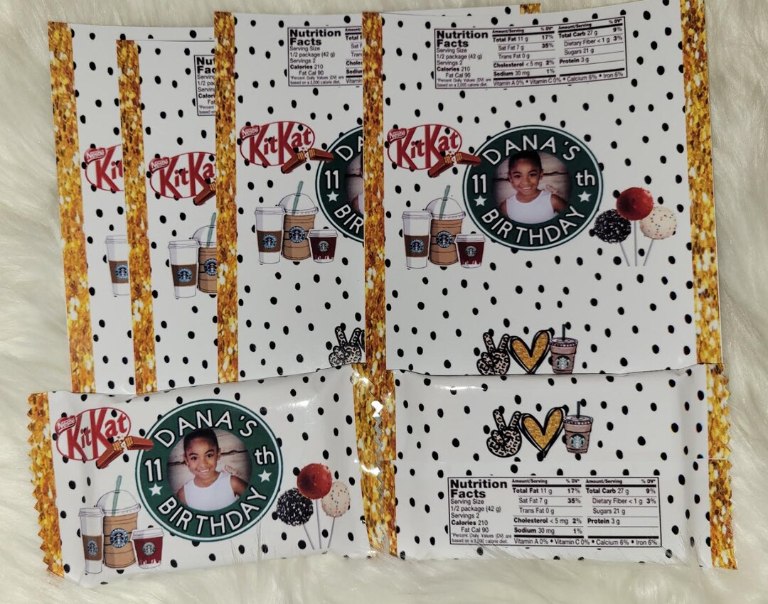 Personalized Kit Kat Bar Labels 1.5 Oz Bars - Etsy