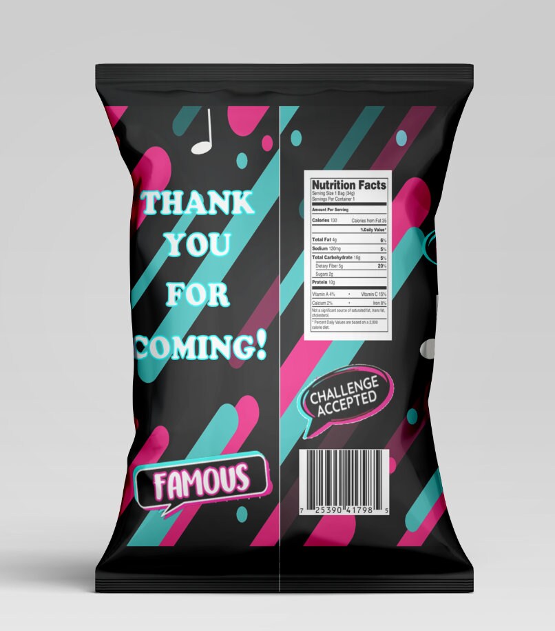 Custom Musical Chip Bag Labels - Etsy