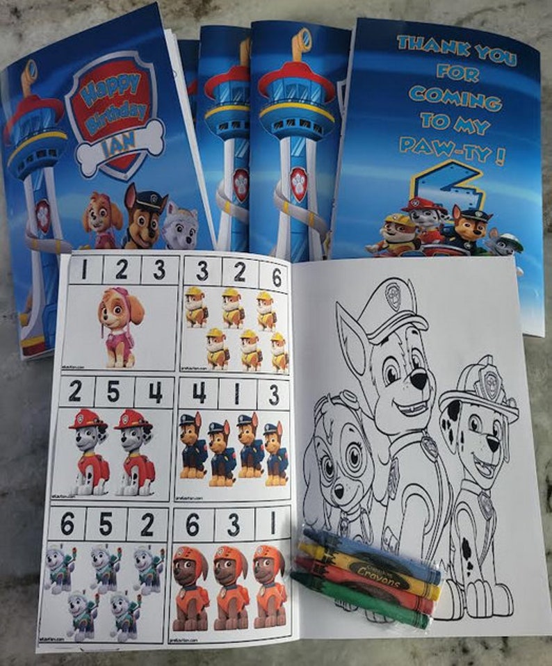 Personalized Coloring Book Party Favor - Etsy