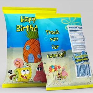 Custom Chips Bag Labels/party Favors - Etsy