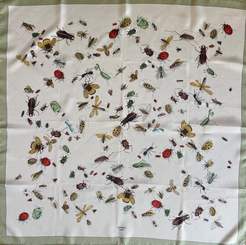 HERMÈS Silk Scarf “LES INSECTES” 1958 - Etsy