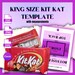King Size Kit Kat Template - Etsy