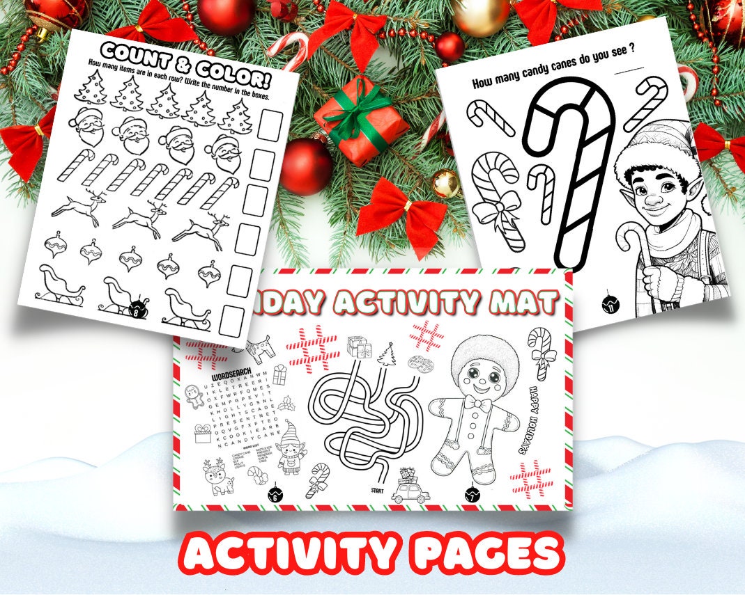 Printable Christmas Coloring Book | Melanin Coloring Book | Christmas ...