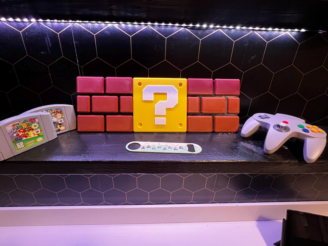 Super Mario Classic Blocks Wall Hangers 3-pack 2 Brown Blocks & 1 ...