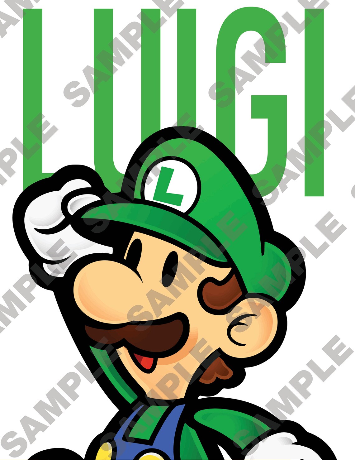 Printable Luigi Poster: Multiple Sizes Included. Vector - Etsy