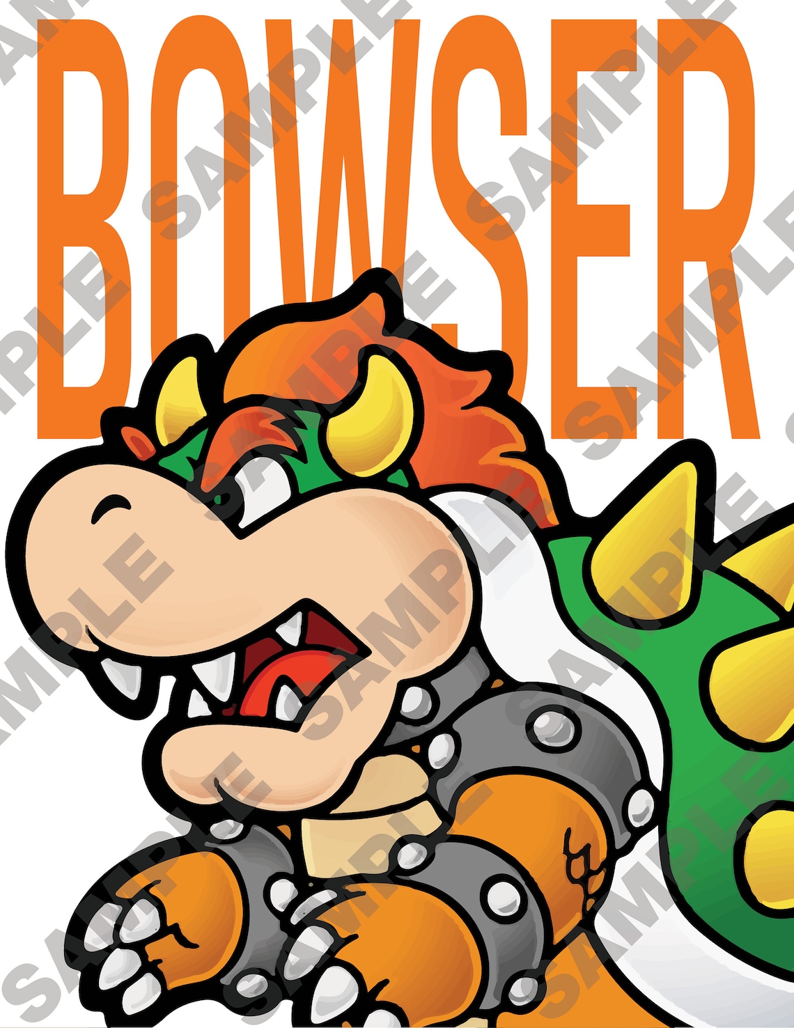 Printable Bowser Poster: Multiple Sizes Included. Vector - Etsy