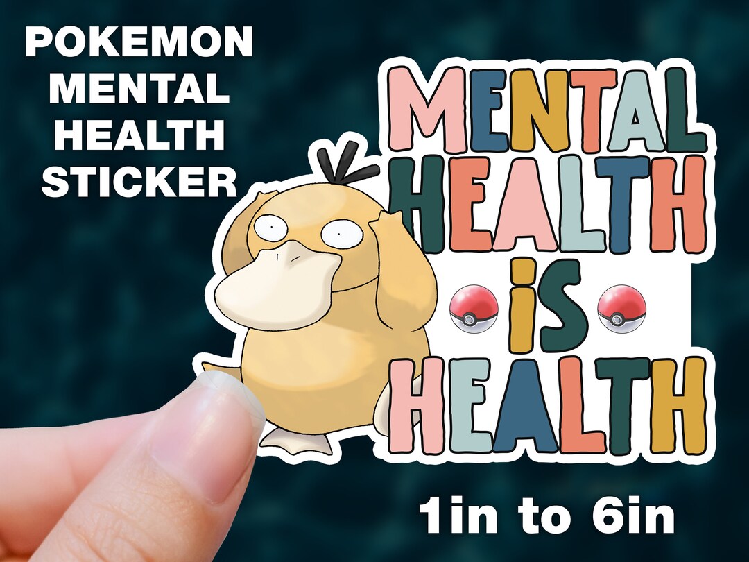 Psyduck Mental Health Sticker Pokemon Sticker Laptop Sticker Water ...