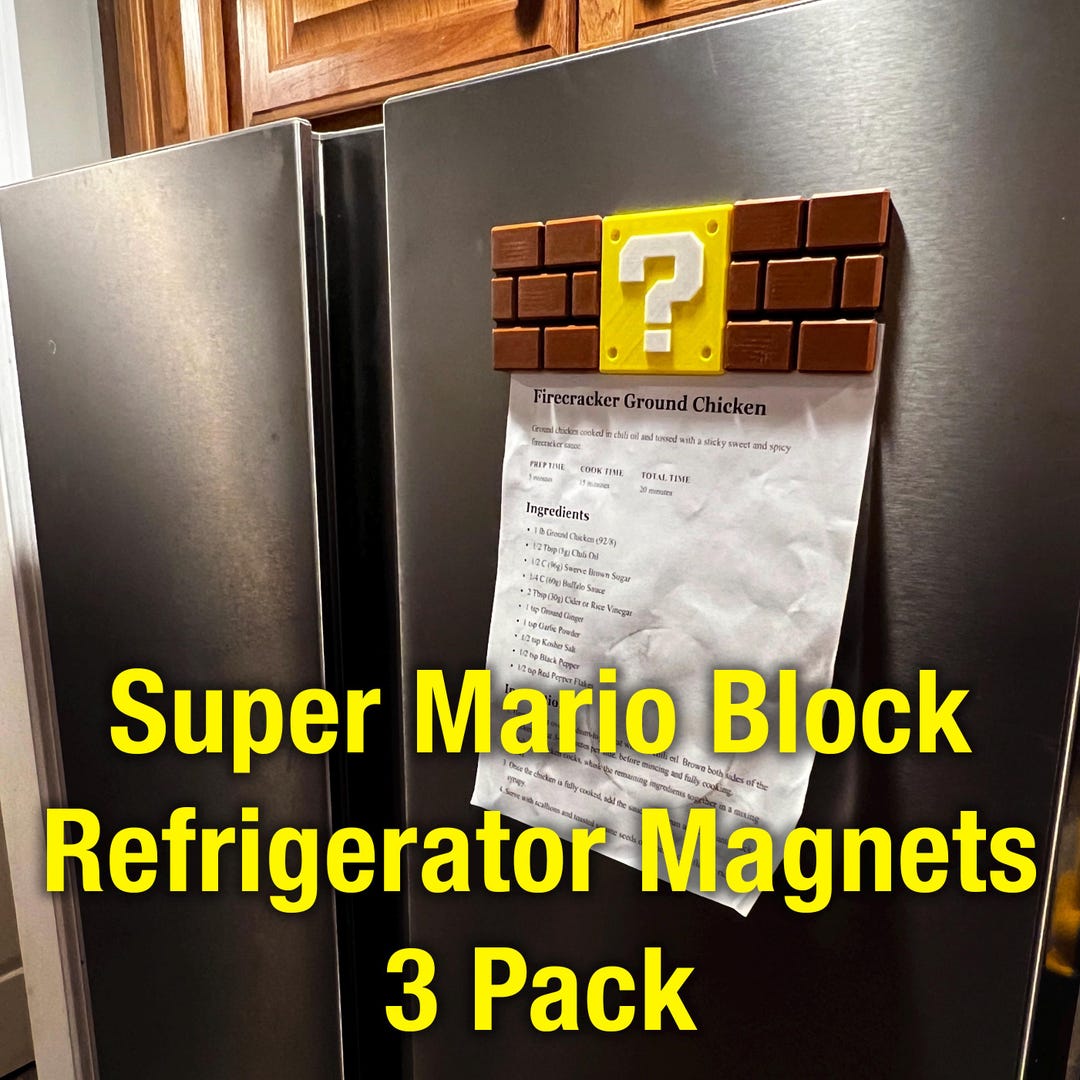 Super Mario Classic Blocks Fridge Magnets 3-pack - Etsy