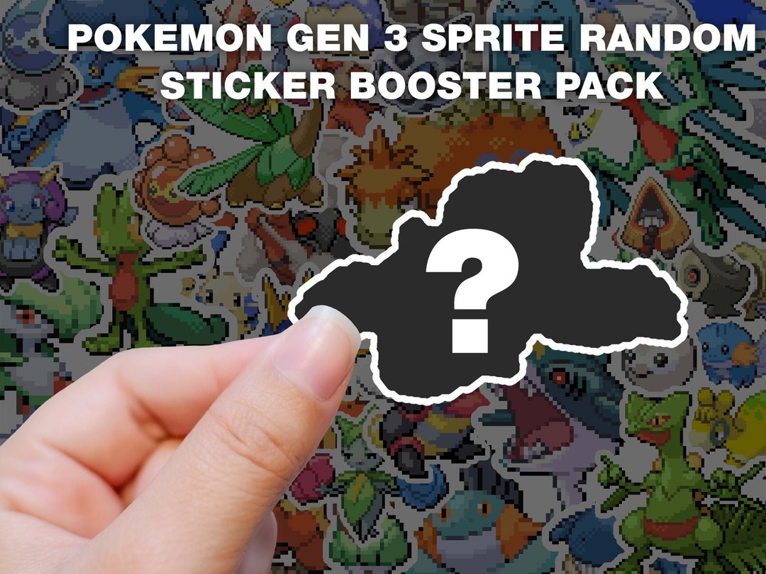 Pokemon Sprite Sticker Booster Pack Gen 3 Ruby/sapphire Random Sticker ...
