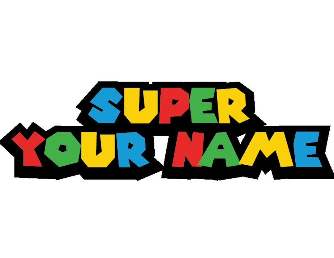 Logotipo de Super Mario Nombre personalizado Decoración de - Etsy España