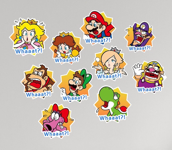 Mario Vinyl Stickers Whaaat Pack Mario Superstars - Etsy