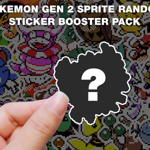 Pokemon Sprite Sticker Booster Pack Gen 2 Gold/silver Random Sticker ...