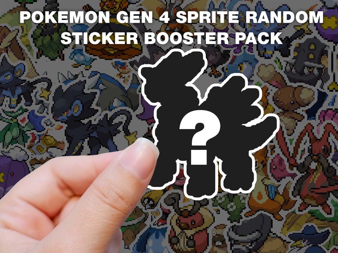 Pokemon Sprite Sticker Booster Pack Gen 4 Diamond/perl Random Sticker ...