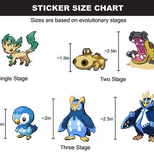 Pokemon Sprite Sticker Booster Pack Gen 4 Diamond/perl Random Sticker ...