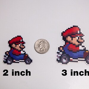 Super Mario Kart Pixel Art Stickers Mario Stickers, Laptop Stickers ...