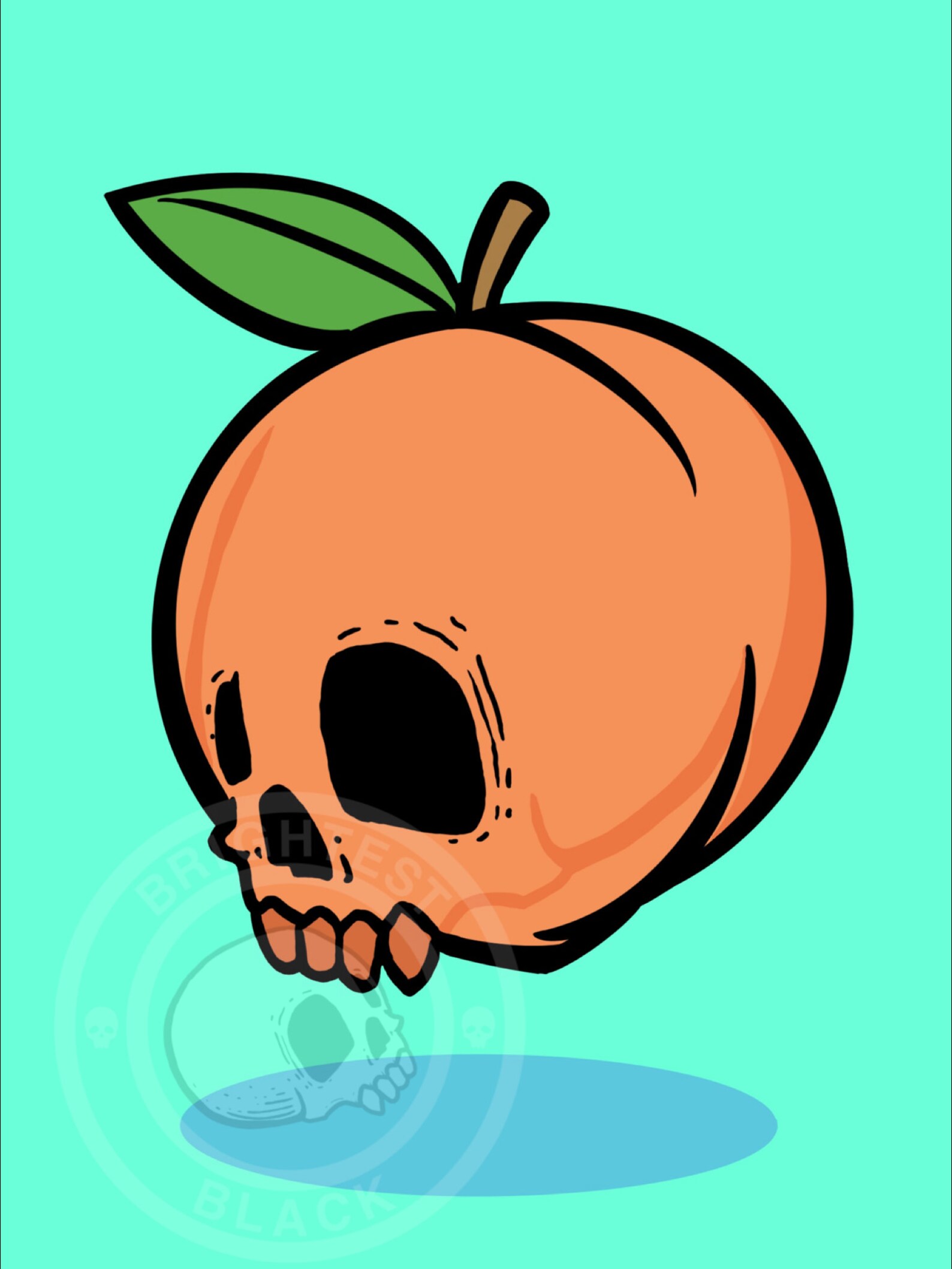 Peach Skull - Etsy