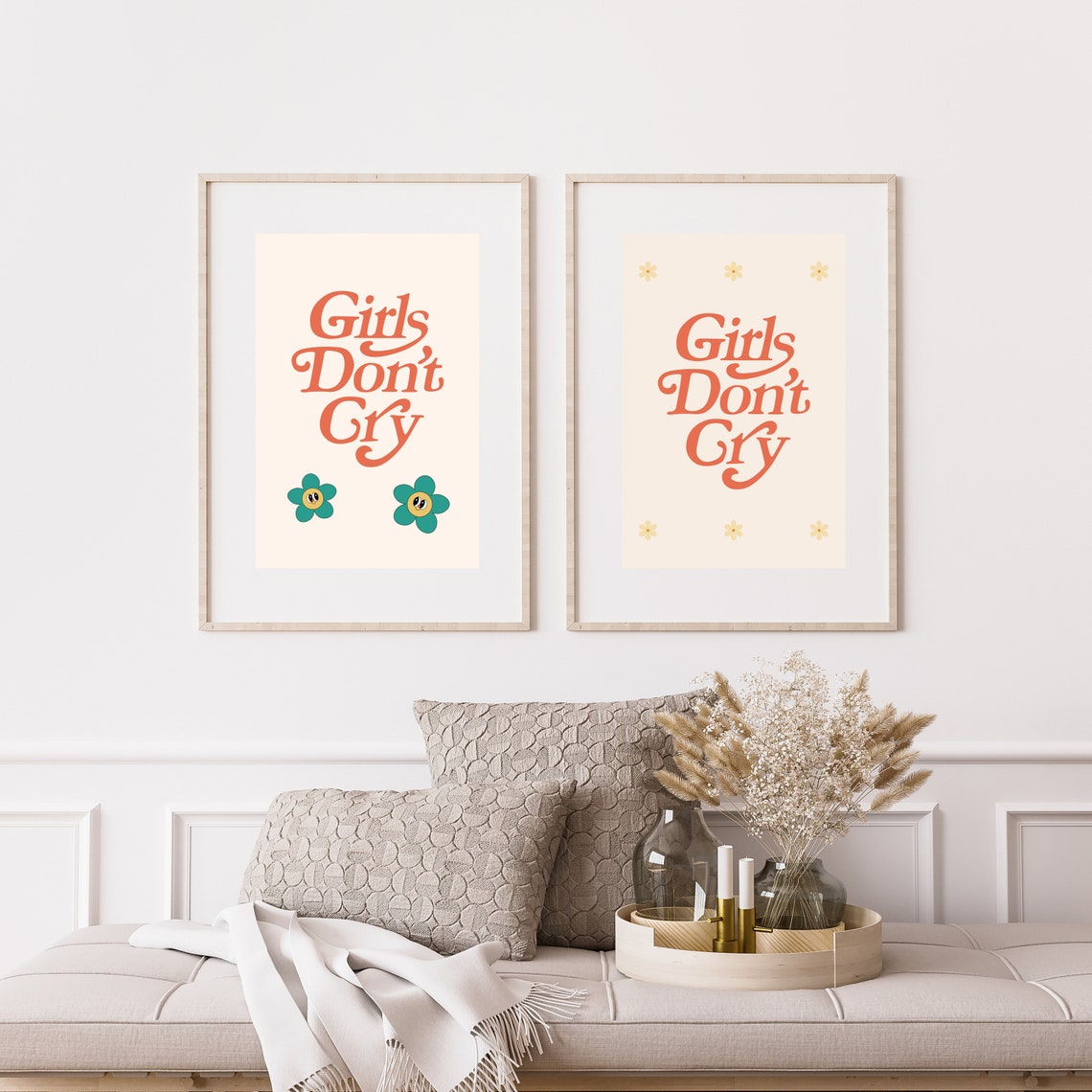 Girls Don't Cry Printable Inspiration Retro Typography - Etsy