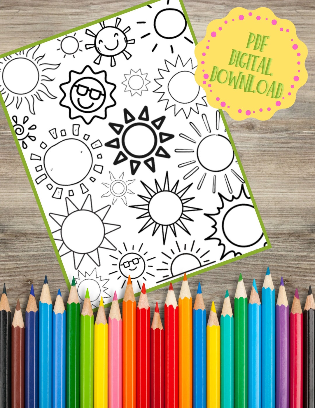 Sunshine Coloring Page, Coloring for Kids, Coloring for Adults ...
