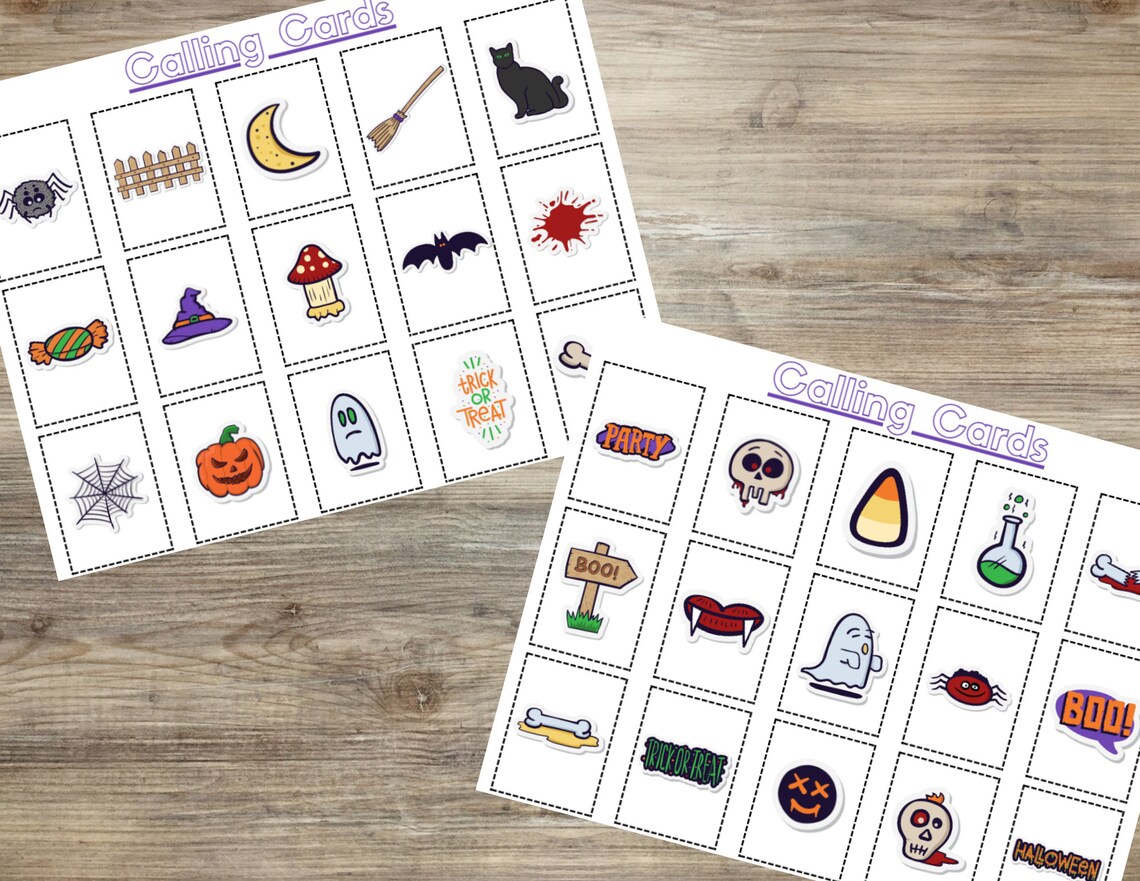 Halloween Bingo Printable Game for Adults and Kids, Fun Printable ...