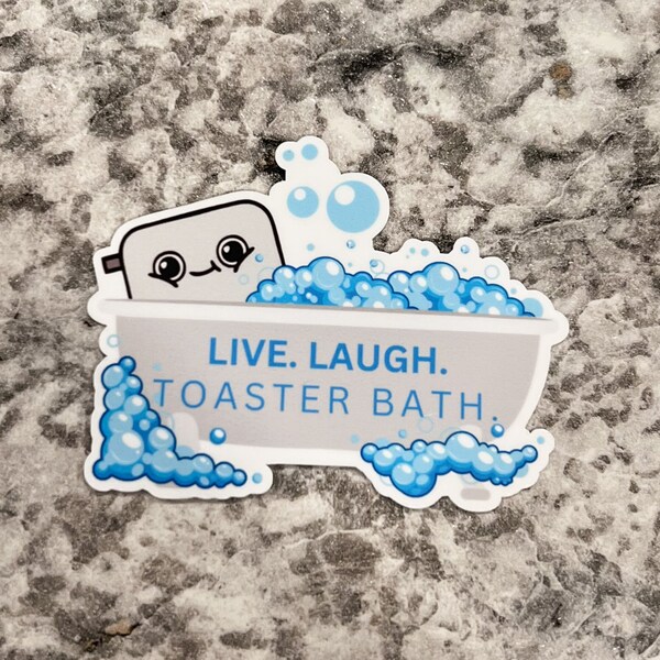 Live Laugh Toaster Bath Sticker - Etsy