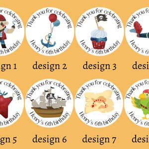 Custom Kids Pirate Birthday Party Favors, Personalized Birthday ...