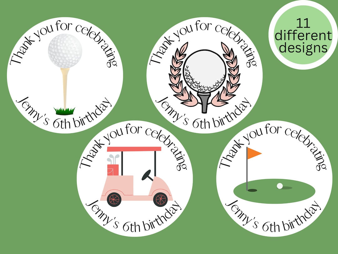 Custom Golf Kids Birthday Party Favors Personalized Birthday - Etsy
