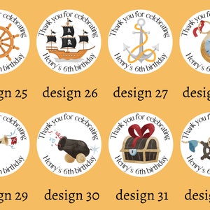 Custom Kids Pirate Birthday Party Favors, Personalized Birthday ...