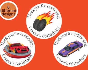 Hot Wheels Party Stickers - Etsy