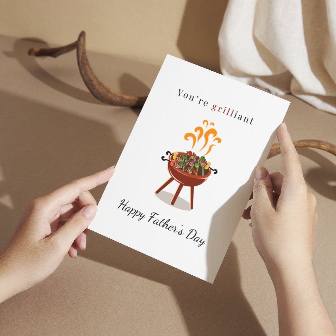 Happy Father's Day Card, Grill Pun Card, Father, Dad, Father's Day Gift ...