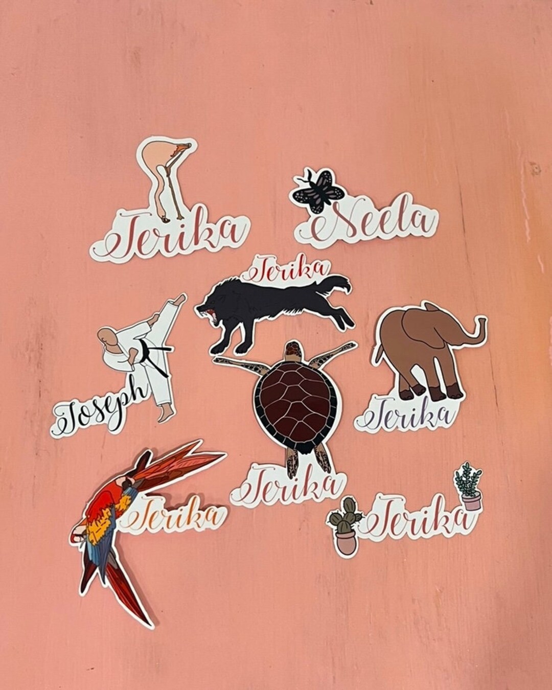 Custom Name Waterproof Sticker With Design, Personalized Sticker, Name ...