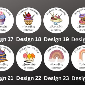 Custom Birthday Party Favors, Personalized Birthday Stickers, Party ...