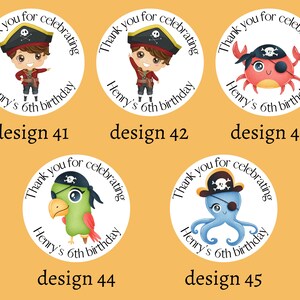 Custom Kids Pirate Birthday Party Favors, Personalized Birthday ...