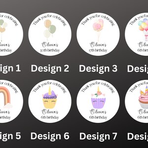 Custom Birthday Party Favors, Personalized Birthday Stickers, Party ...