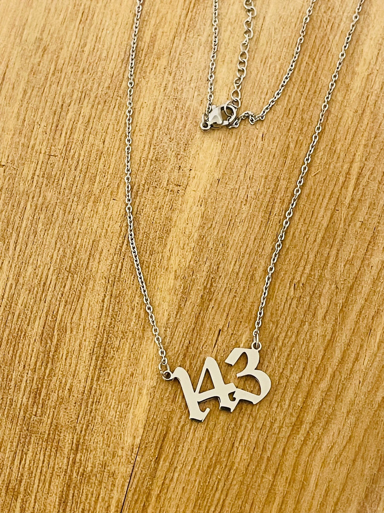 18K Gold Filled Number Necklace, Custom Handmade Necklace, Personalized ...