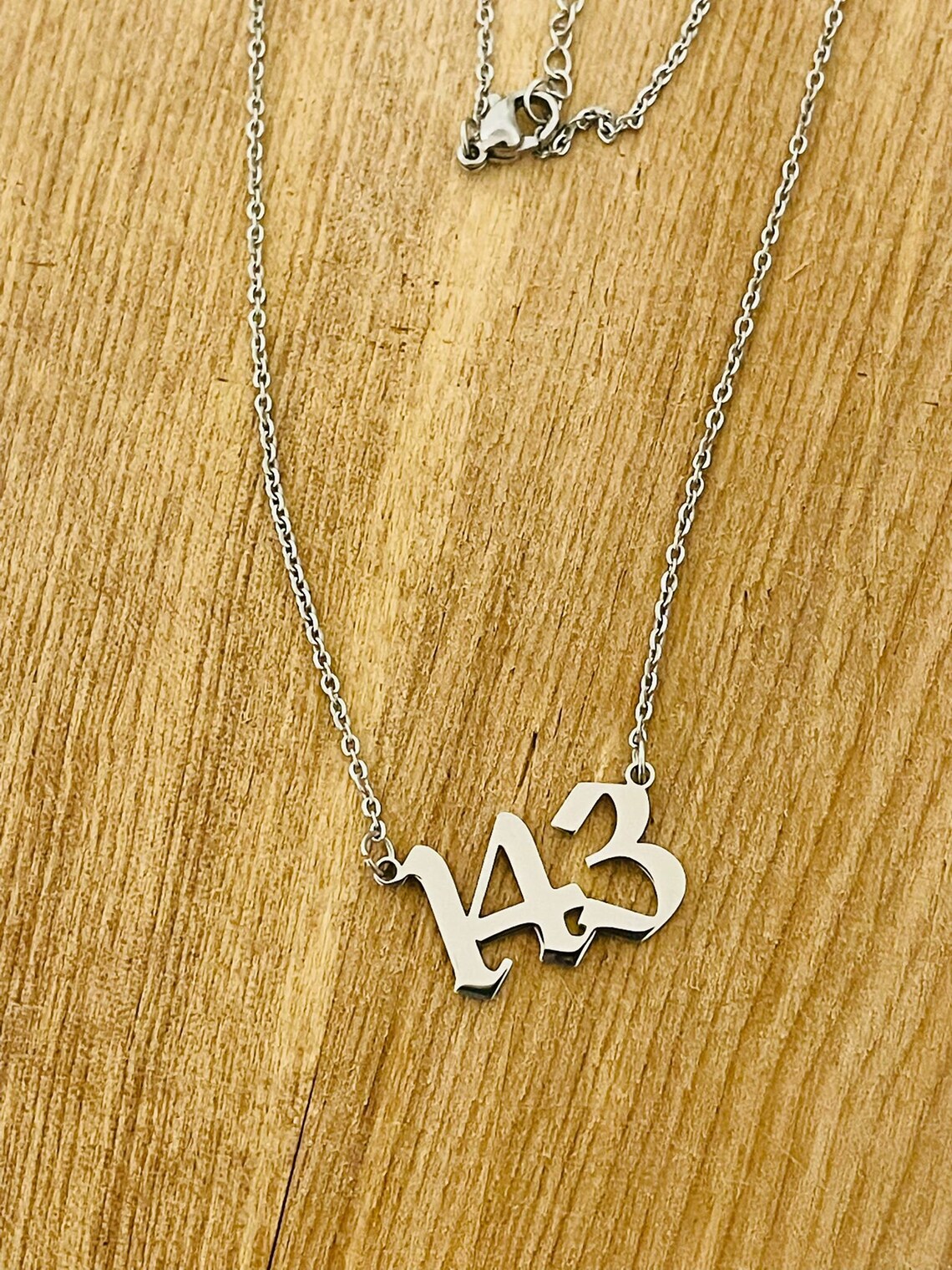18K Gold Filled Number Necklace, Custom Handmade Necklace, Personalized ...