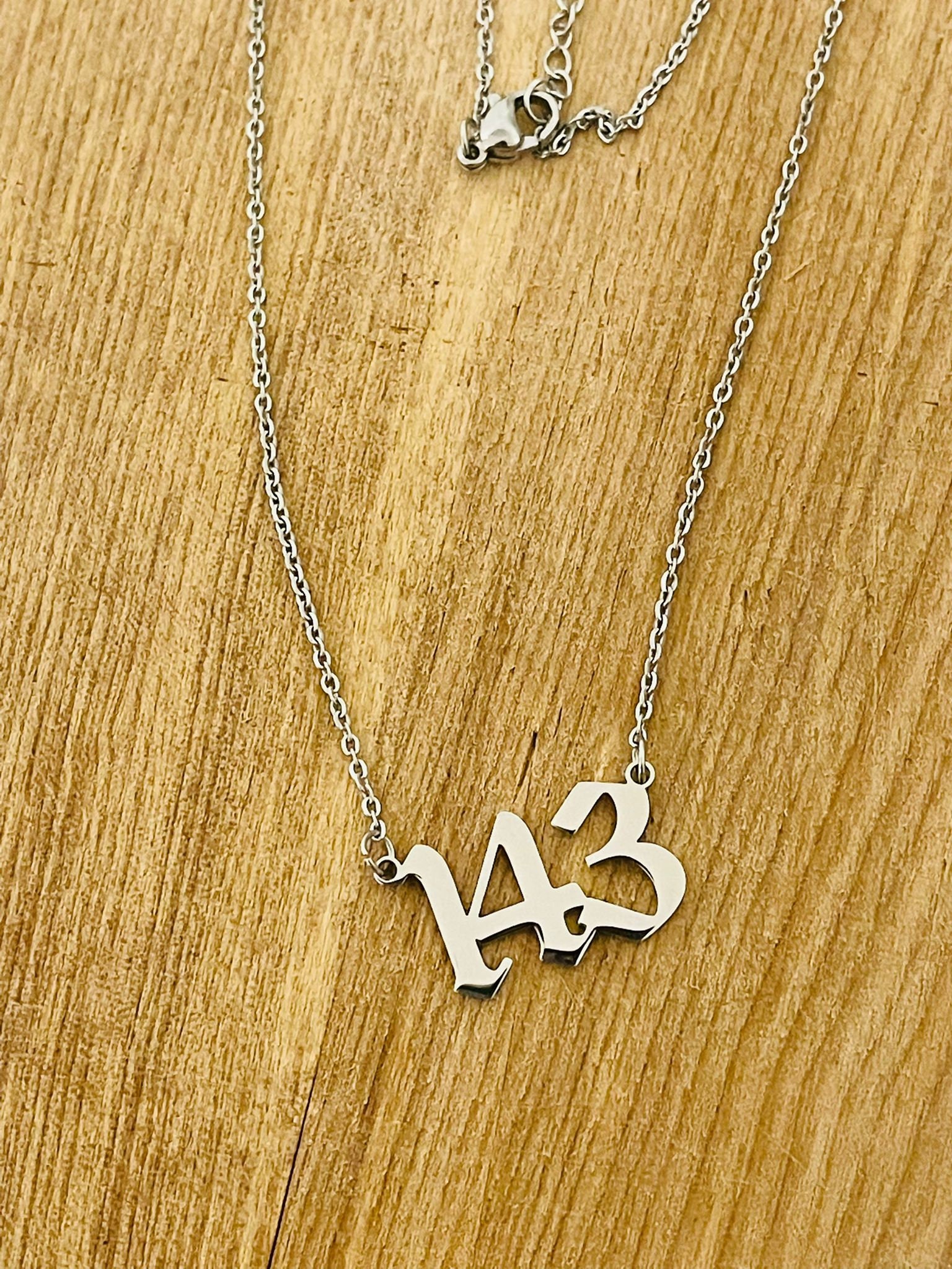 18K Gold Filled Number Necklace, Custom Handmade Necklace, Personalized ...