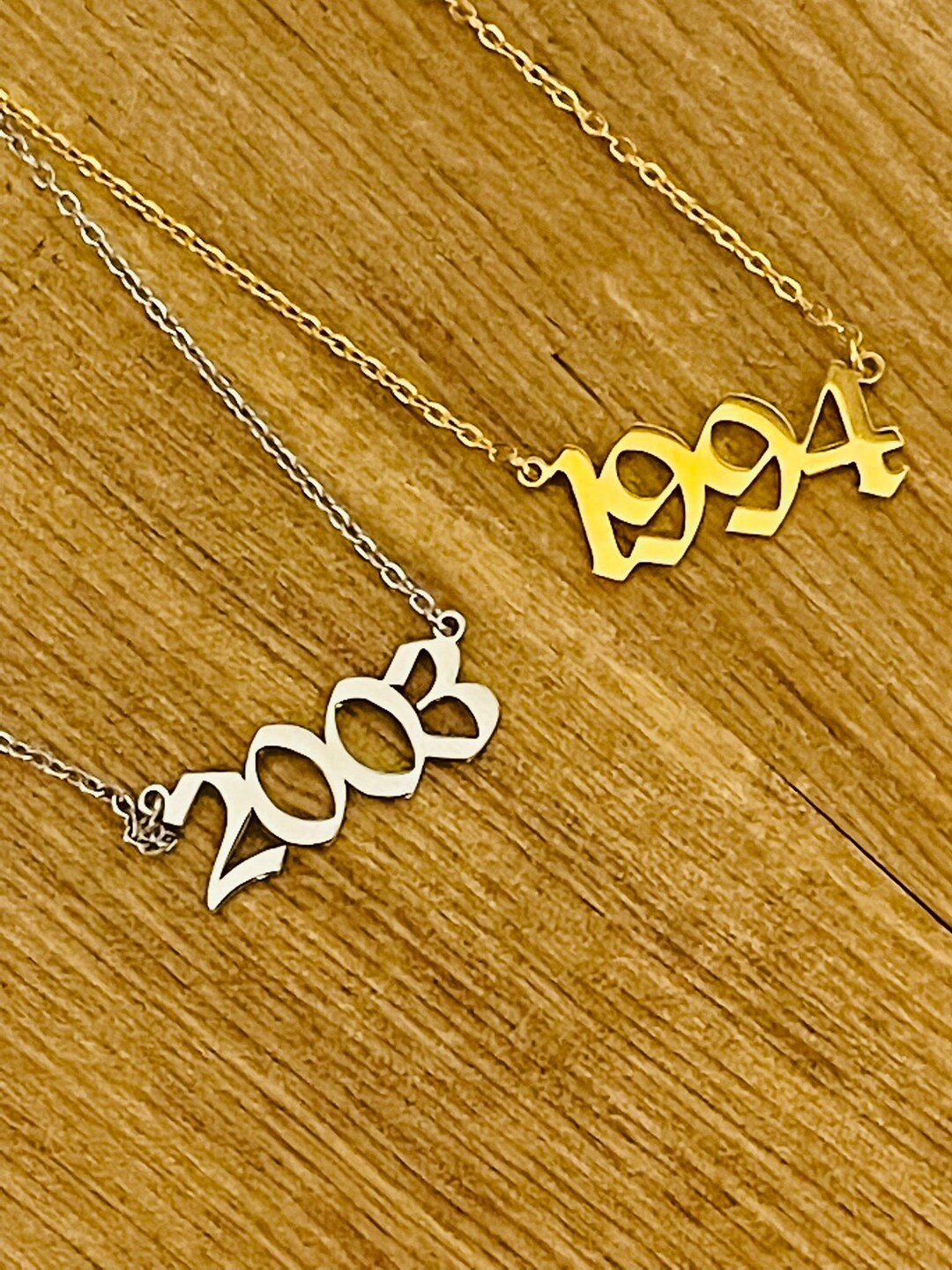 Year Necklace, Birth Year Necklace, Anniversary Necklace, Year Necklace ...