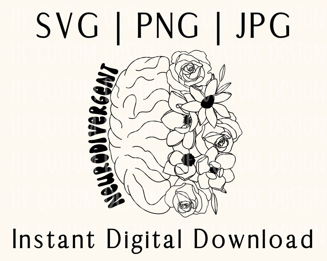Neurodivergent SVG Neurodivergent PNG Mental Health PNG - Etsy Australia