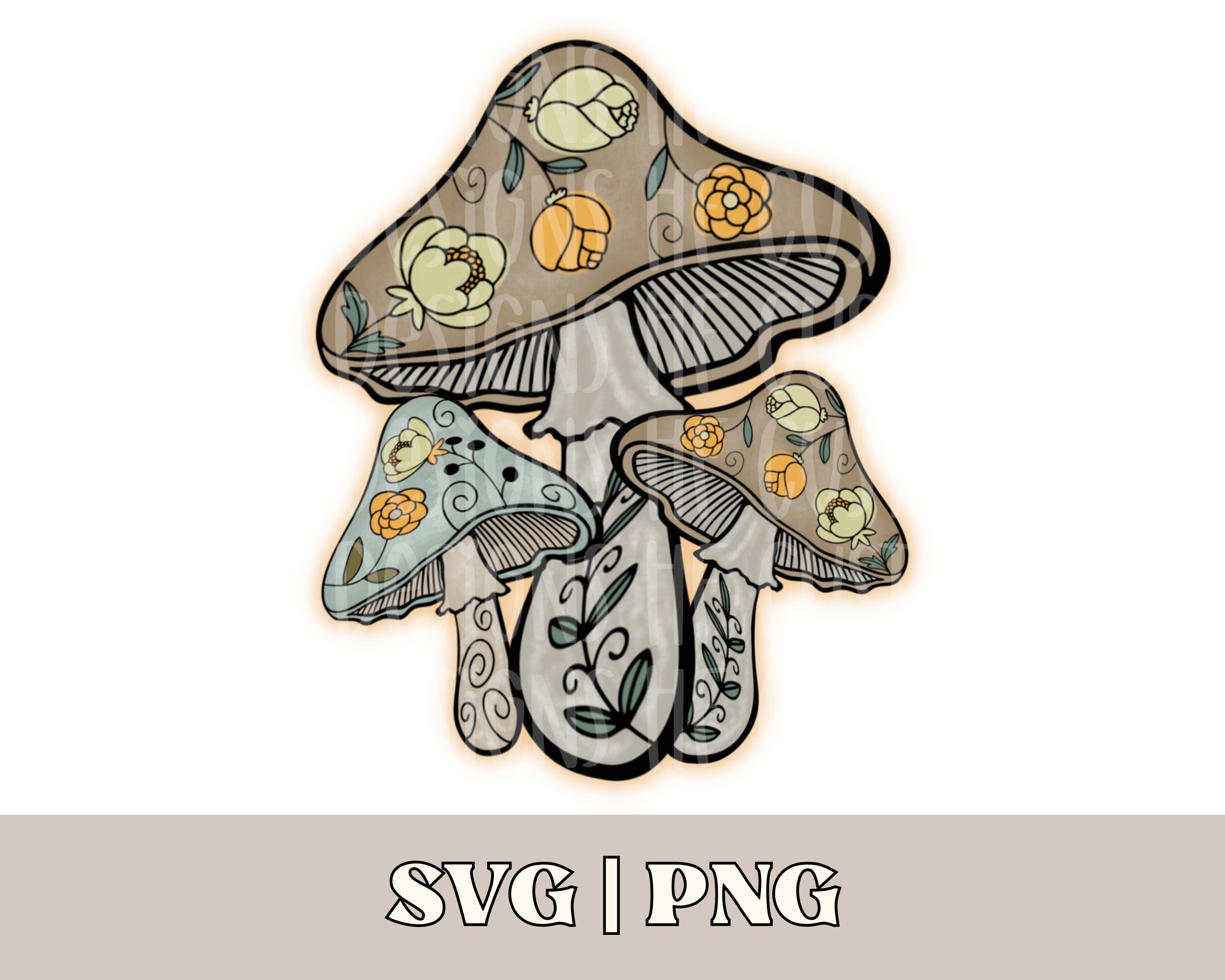 Cottagecore-png Paddestoel-svg paddestoel sublimatie Huisje kern png ...