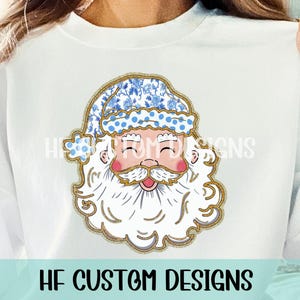 Preppy Santa Png, Christmas Coquette Png, Preppy Christmas Png, Toile ...