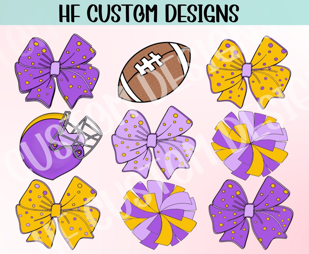 Preppy Game Day PNG - Tailgate PNG - Purple and Gold Game Day - Game ...