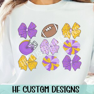 Preppy Game Day PNG - Tailgate PNG - Purple and Gold Game Day - Game ...