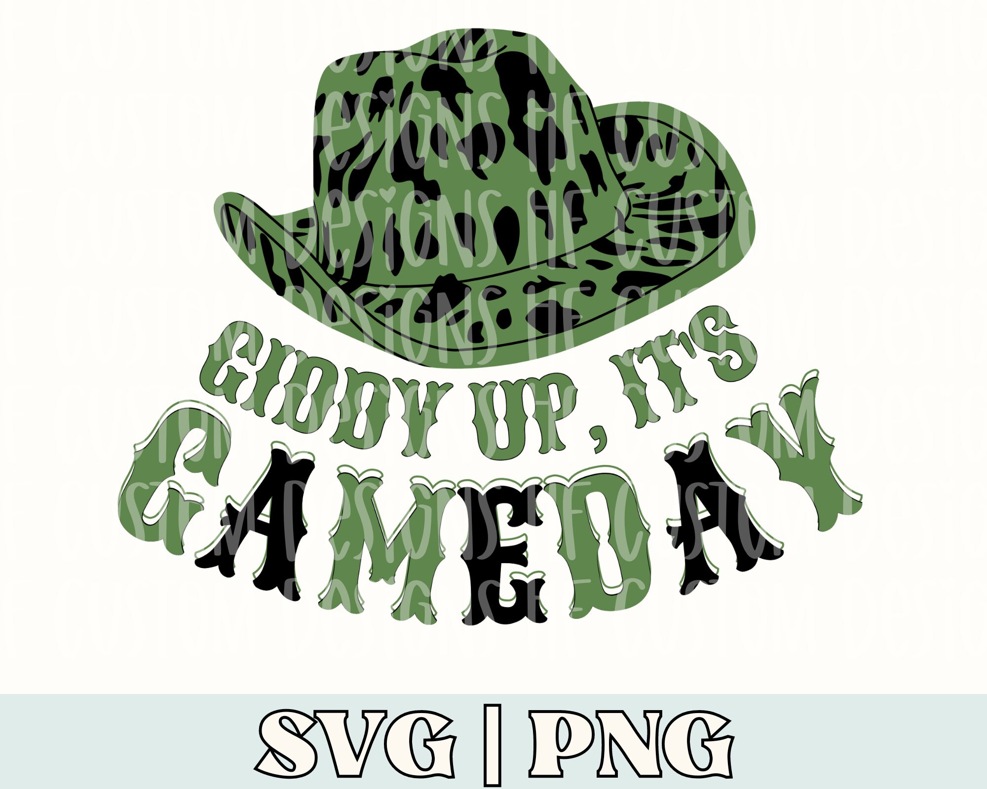 Giddy up Its Game Day Svg | Game Day Svg | Green and Black Game Day ...