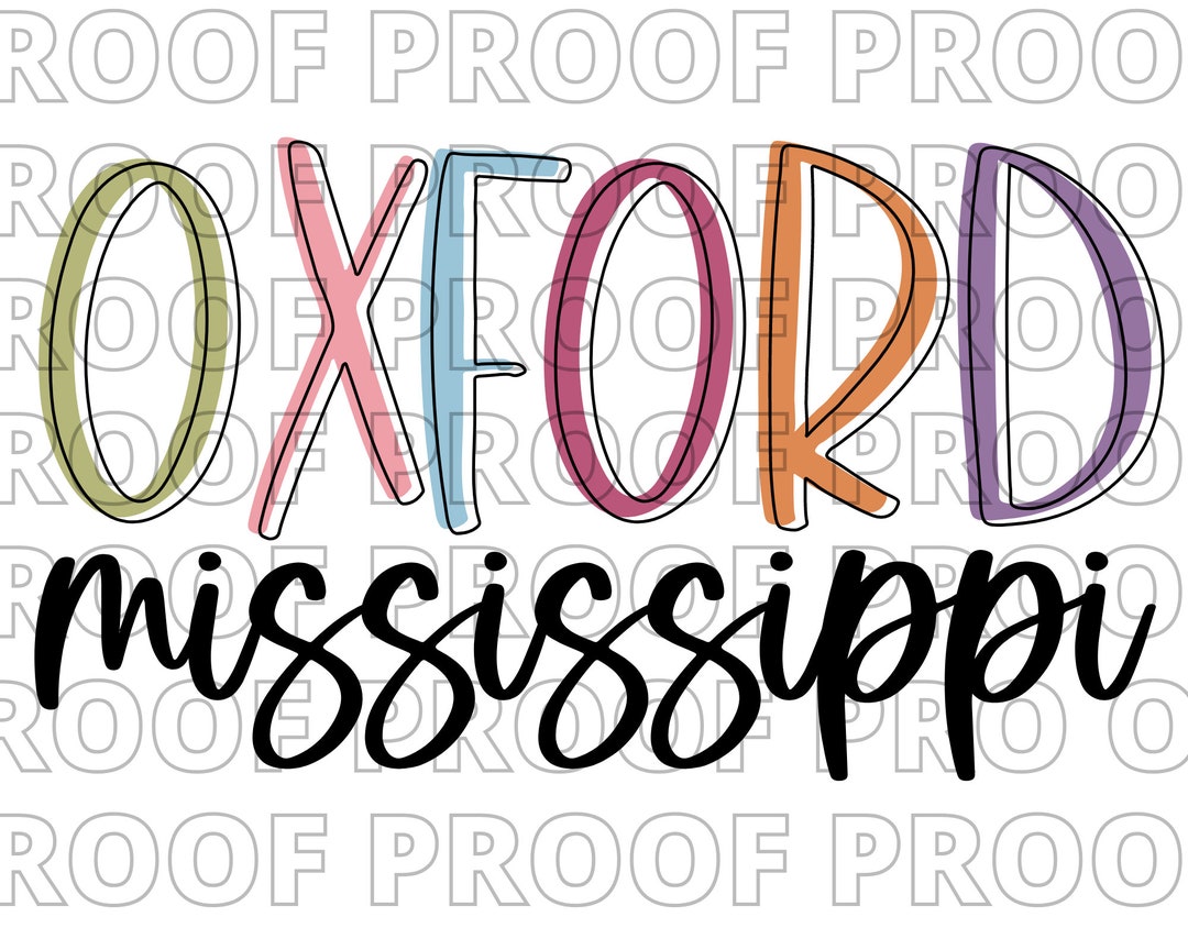 Oxford, Mississippi PNG SVG Image, Oxford Mississippi Sublimation - Etsy