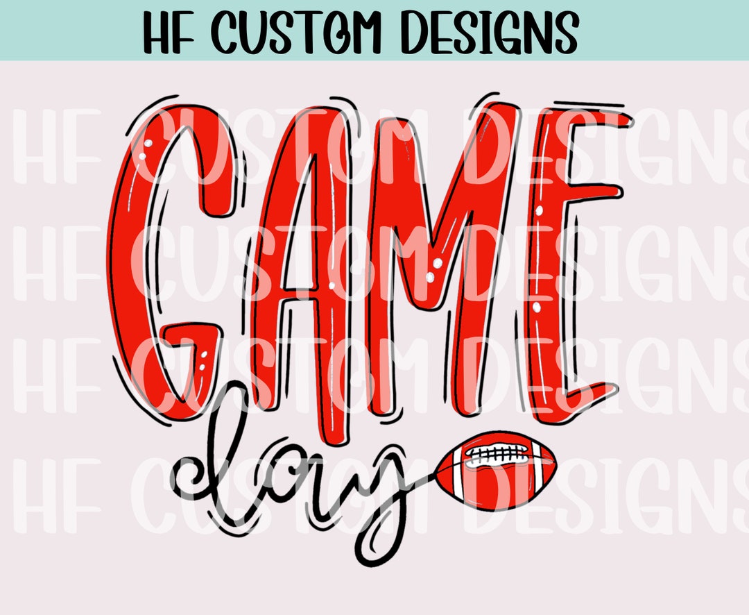 Red Game Day PNG Sublimation - Gameday Png - School Spirit Shirt Design ...